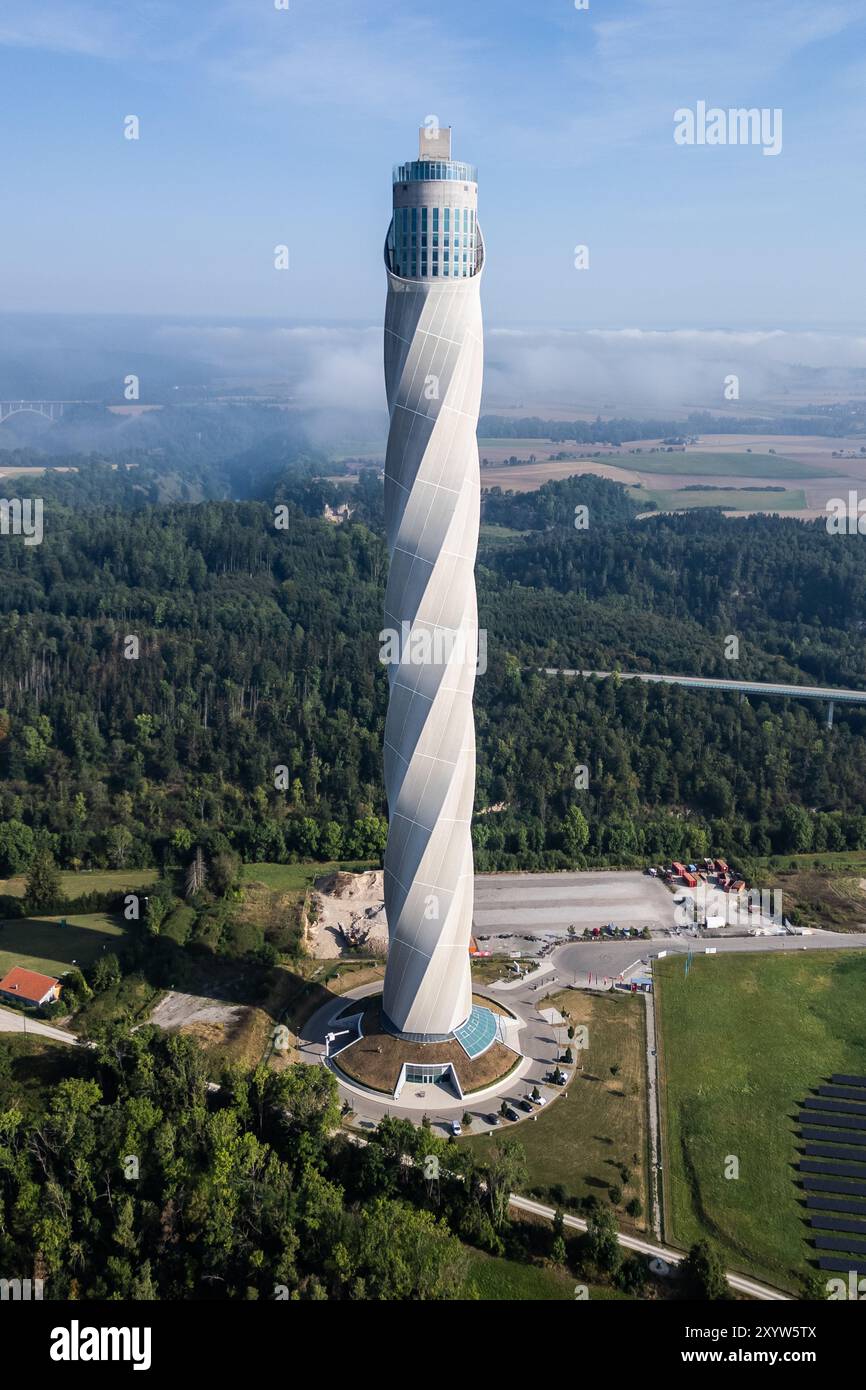 Rottweil, Deutschland. 31. August 2024. Der TK-Elevator Testturm in ...