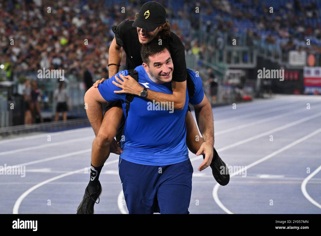 Leonardo FABBRI (ITA) und Gianmarco TAMBERI (ITA) während der IAAF ...