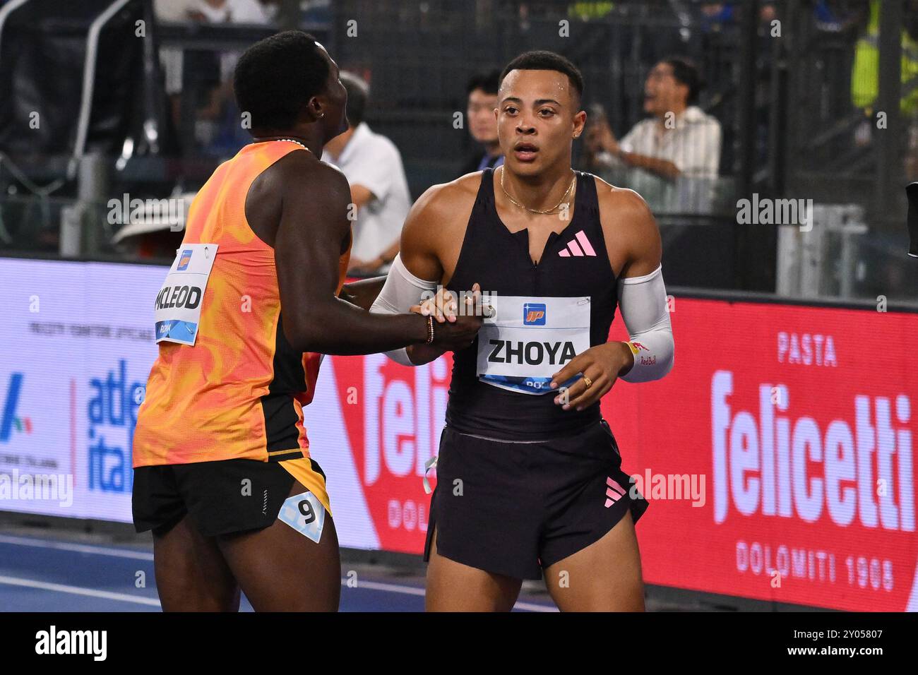 Sasha ZHOYA (FRA) tritt 110 am 30. August 2024 im Olympiastadion in Rom ...