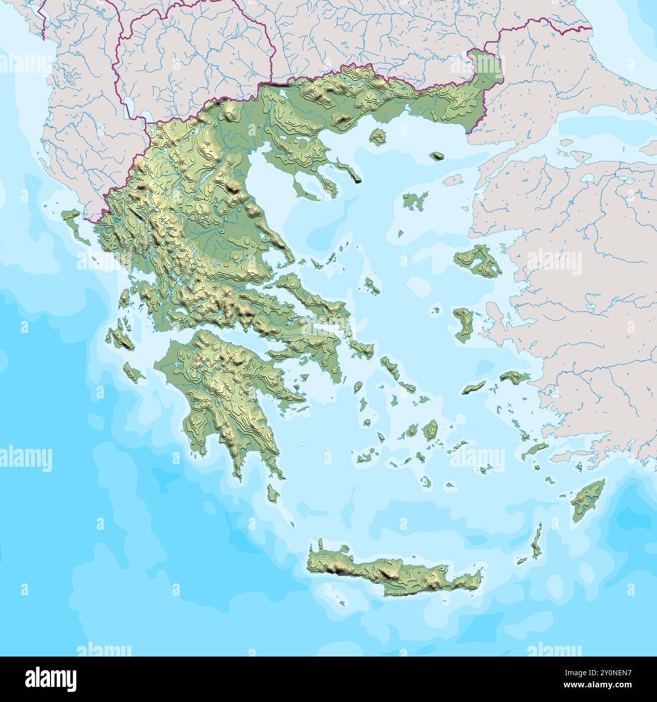 Topografische karte von griechenland -Fotos und -Bildmaterial in hoher ...