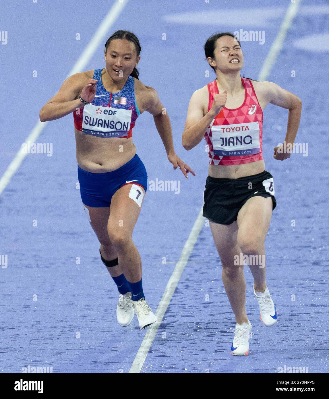Taylor Swanson (USA) und Fenfen Jiang (China) treten am dritten Tag der ...