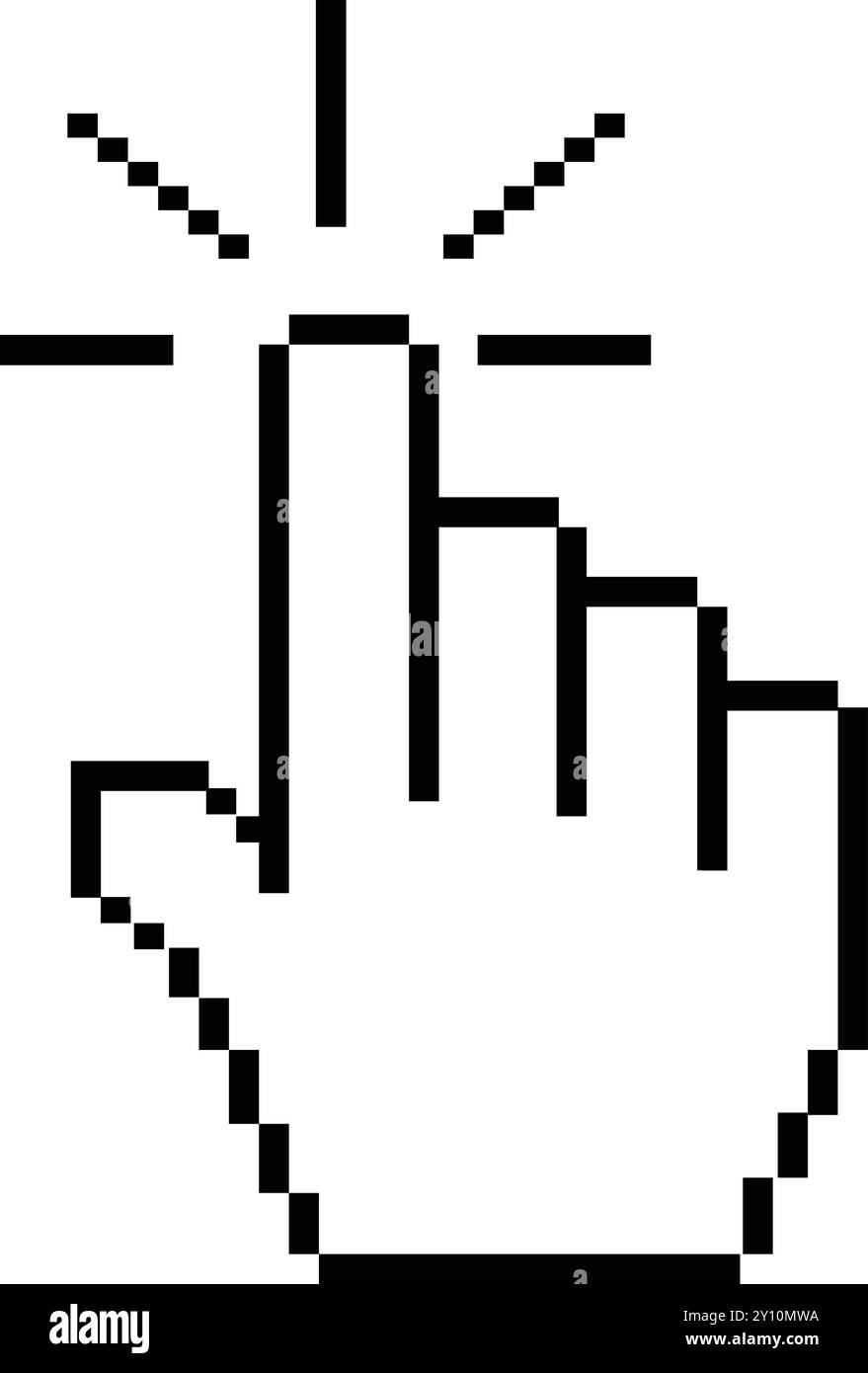 Pixel Hand Cursor Klicken, Maus Pixel Hand Cursor, Cursor klicken ...
