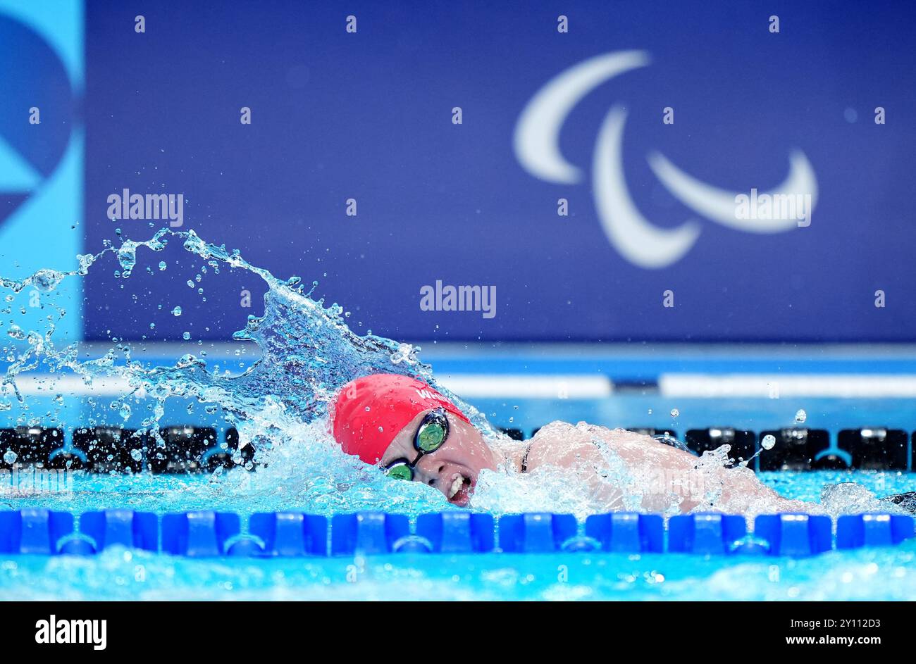 Der Brite Brock Whiston im 400 m Freestyle S8 Finale der Damen in der ...