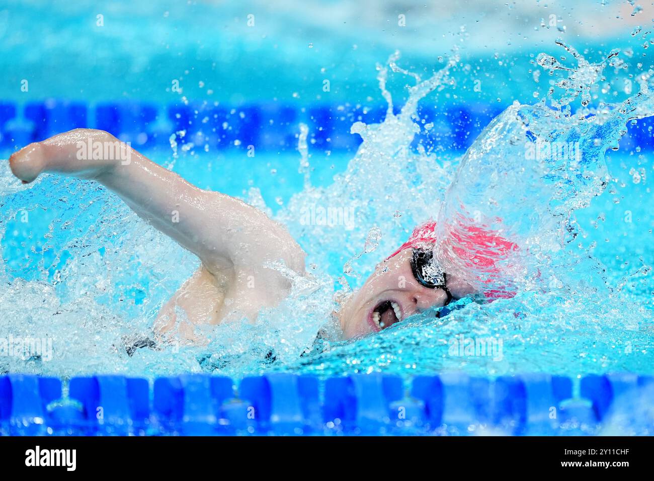 Die britische Toni Shaw im 100 m Freestyle S9-Finale der Frauen in der ...