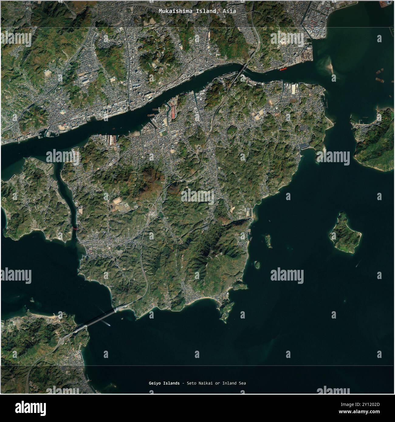 Die Insel Mukaishima im Seto Naikai oder Binnenmeer, die zu Japan ...