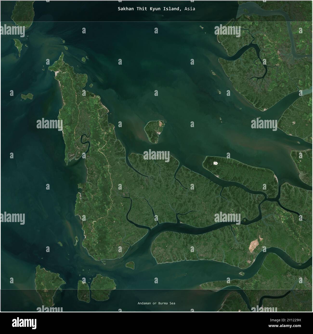 Die Insel Sakhan Thit Kyun in der Andamanensee, die zu Myanmar gehört ...