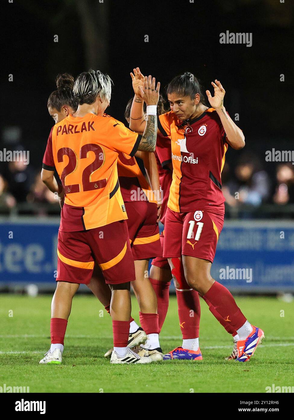 Luxemburg, Luxemburg. September 2024. Galatasaray-Spieler feiern das ...