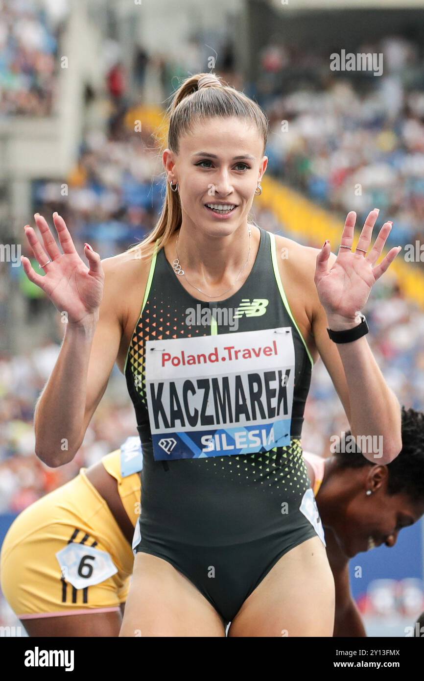 Chorzow, Polen. August 2024. Natalia Kaczmarek aus Polen in der Wanda ...