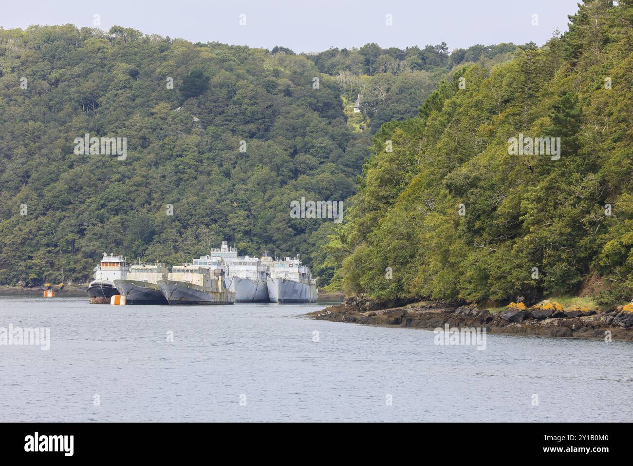 Cimetiere des Navires de Landevennec der französischen Marine an der ...
