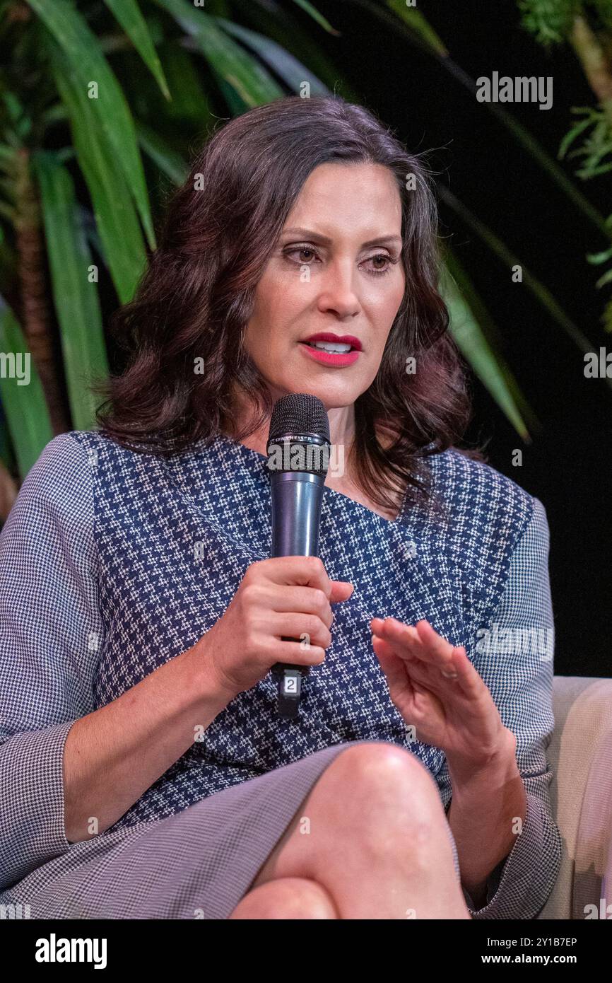 Austin Texas USA, 5. September 2024: GRETCHEN WHITMER, Gouverneur von ...