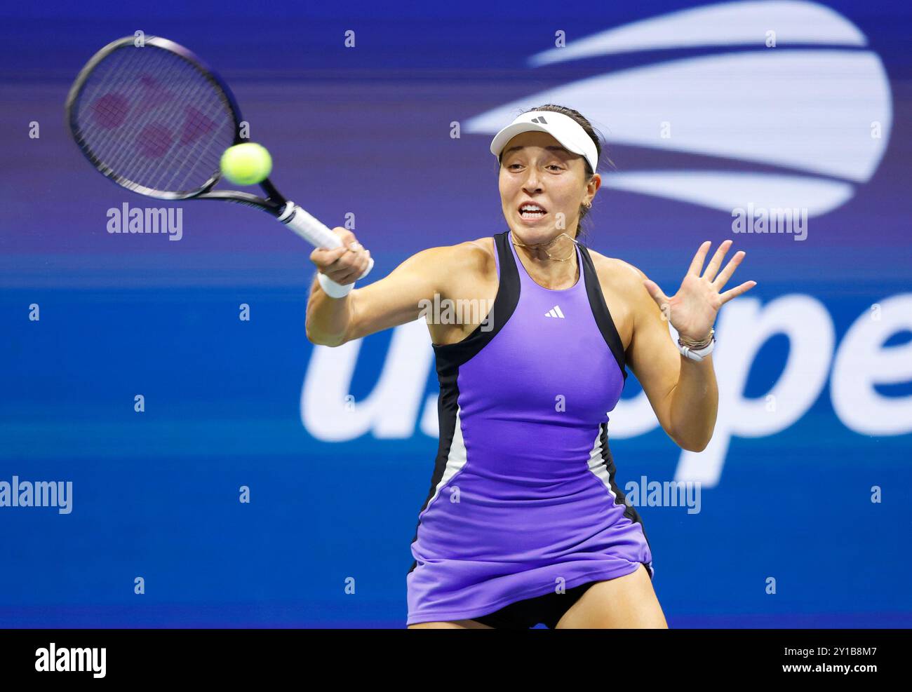 Flushing Meadow, United, Sagte. September 2024. Jessica Pegula gibt im ...