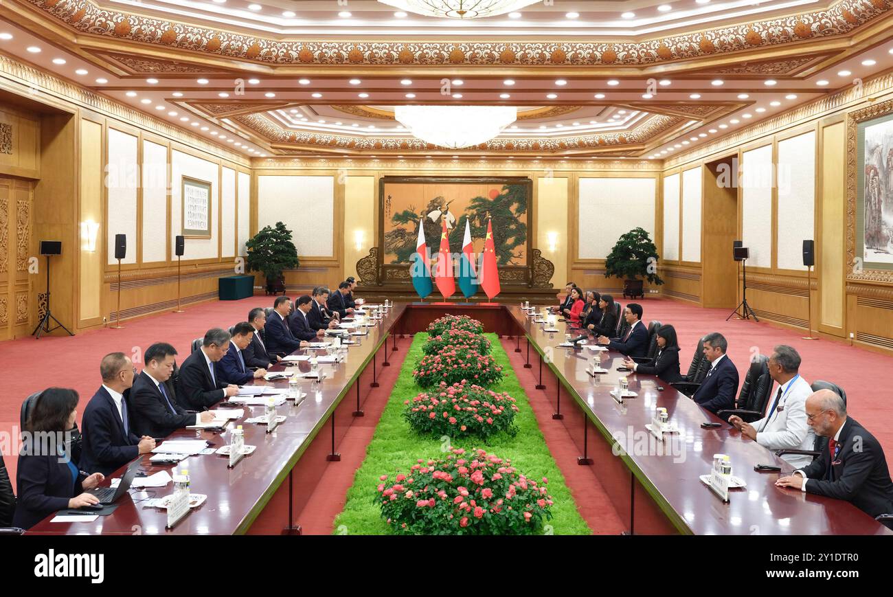 Peking, China. September 2024. Der chinesische Präsident Xi Jinping ...