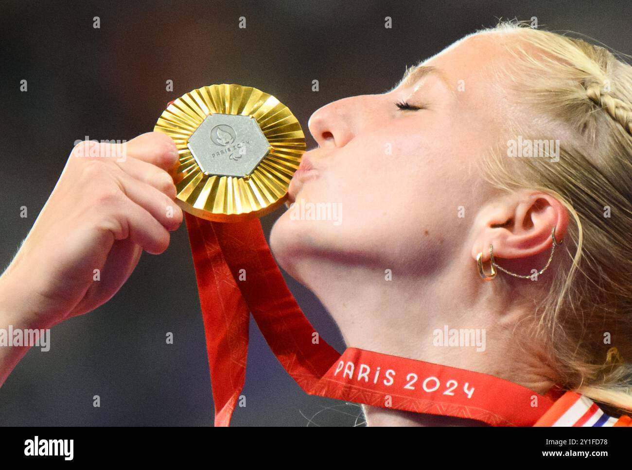 Paris, Frankreich. September 2024. Paralympics, Paris 2024, Leichtathletik, Stade de France, 100 ...