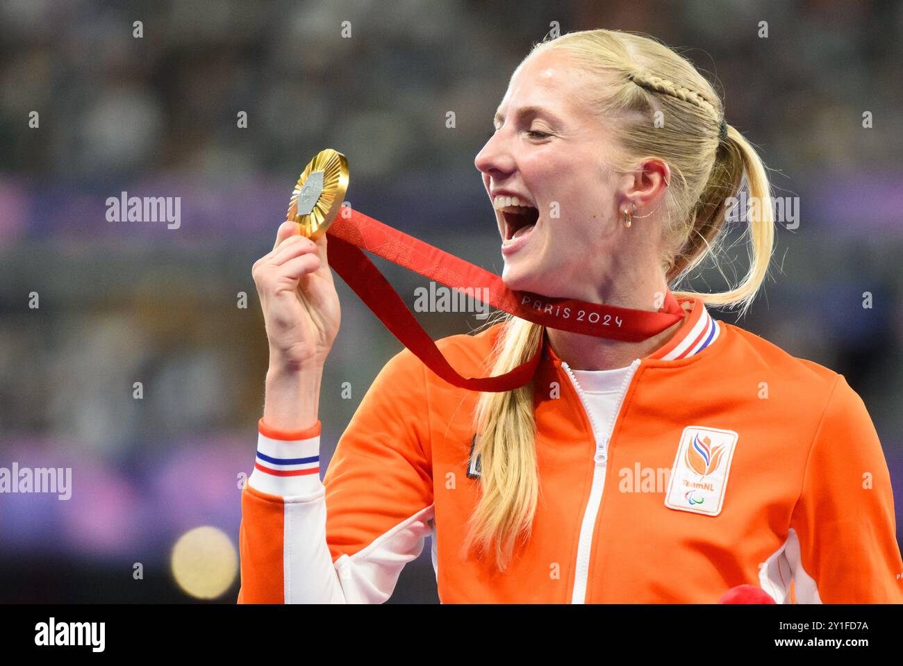Paris, Frankreich. September 2024. Paralympics, Paris 2024, Leichtathletik, Stade de France, 100 ...