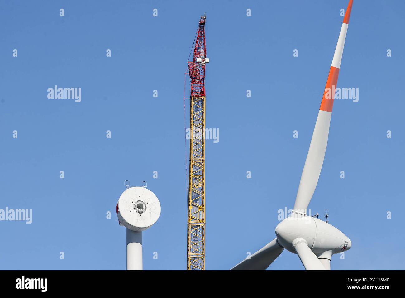 Windkraftanlage, Holzschlägermatte, Schauinsland, Baustelle, Symbolbild, Montage, Windrad ...