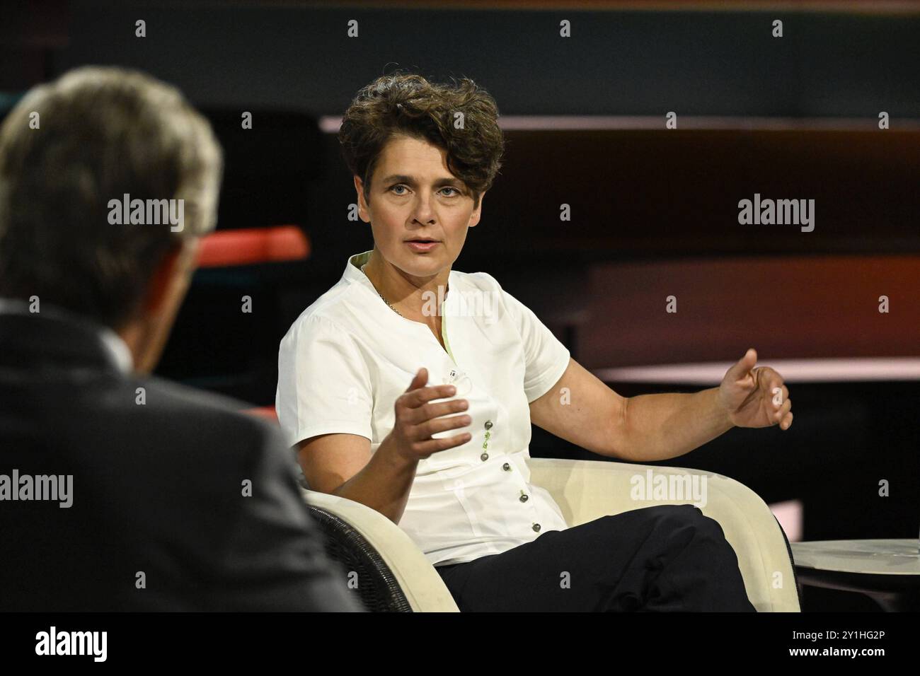 Anna Lehmann und Markus Lanz 08/24 Anna Lehmann mit Markus Lanz am 29. August 2024 in Markus ...