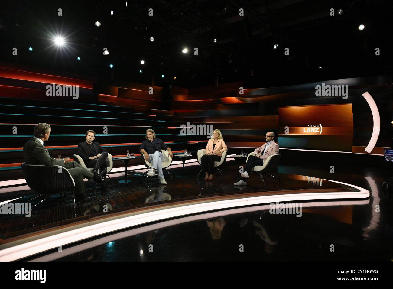 Talkrunde bei Markus Lanz , ZDF 08/24 her Markus Lanz, Kevin Kühnert ...