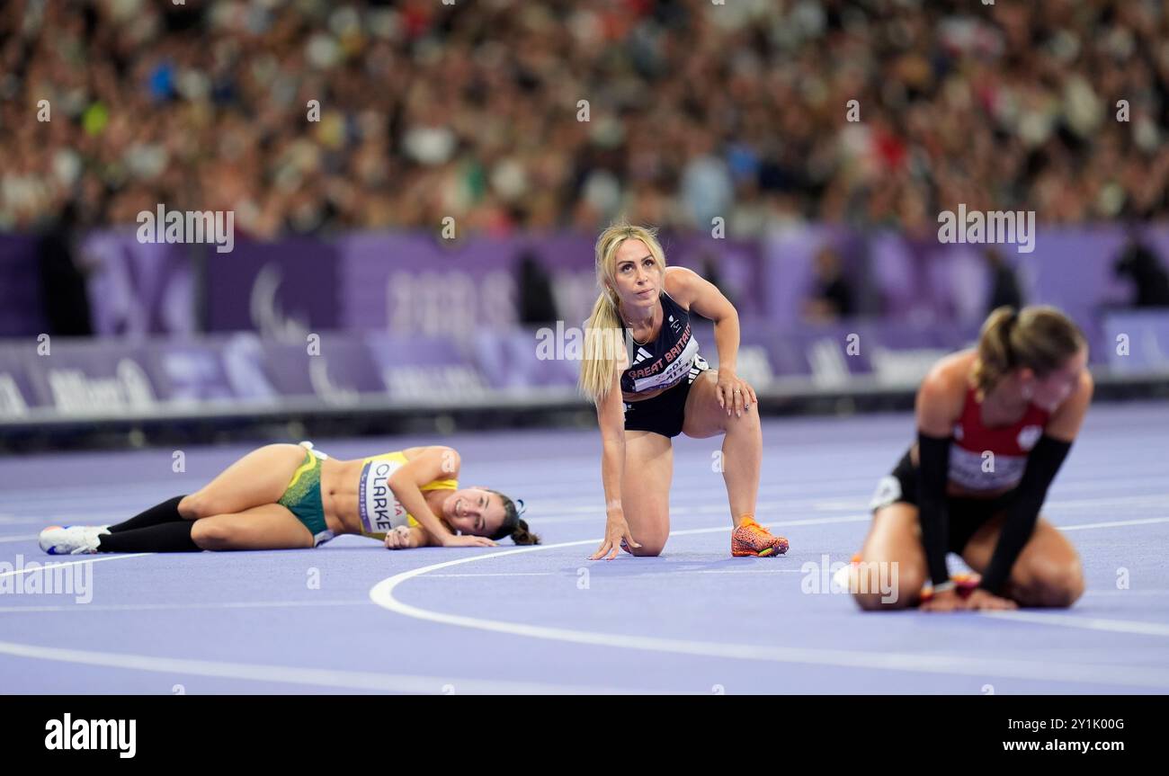 Der Brite Ali Smith nach dem 400 m - T38 Finale der Frauen im Stade de ...