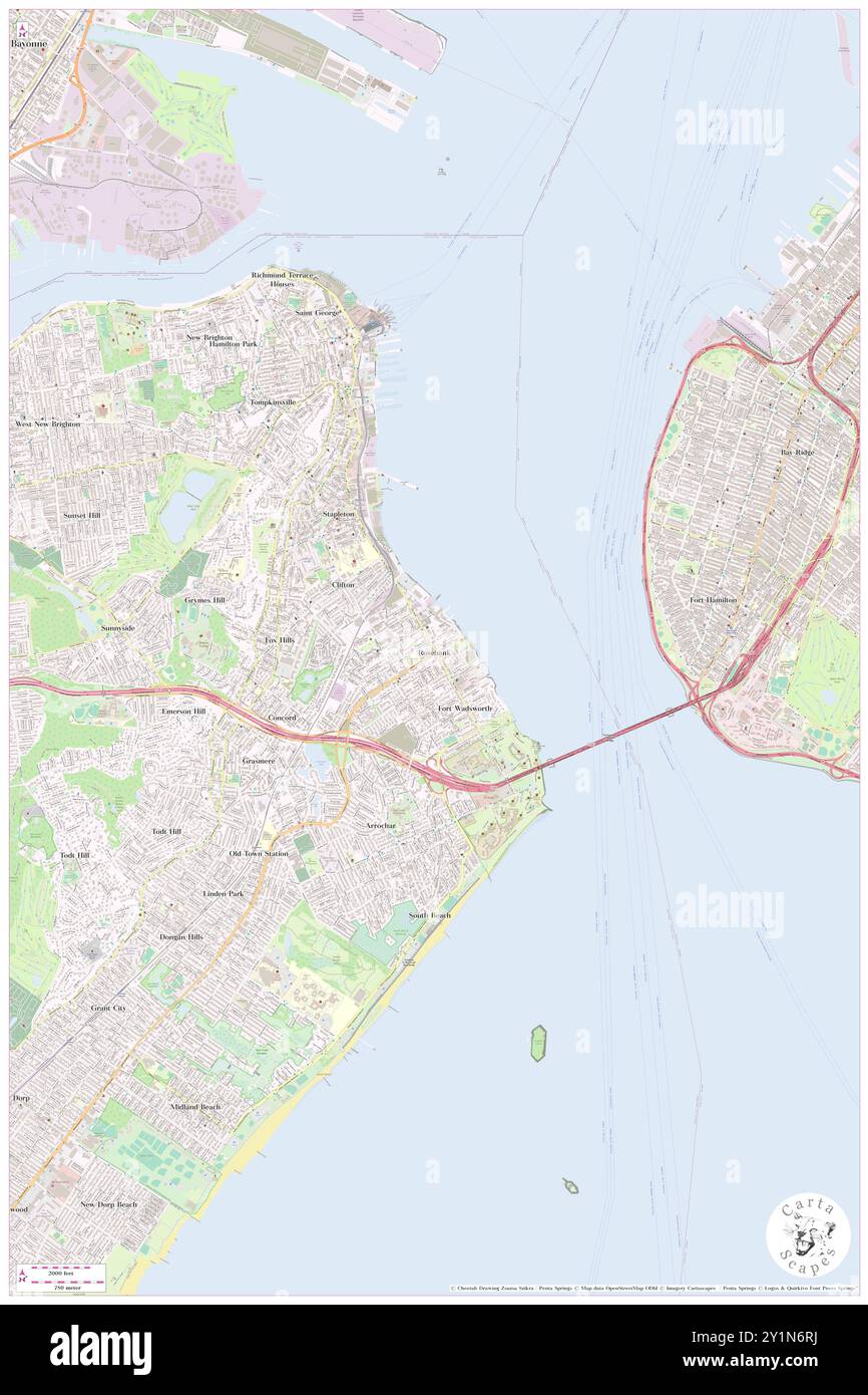 Rosebank, Richmond County, USA, New York, n 40 36' 50'', S 74 3' 58 ...