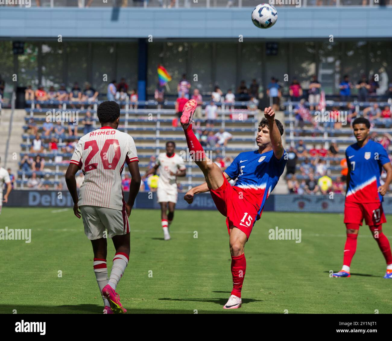 Kansas City, Kansas, USA. September 2024. Team USA und Team Canada ...