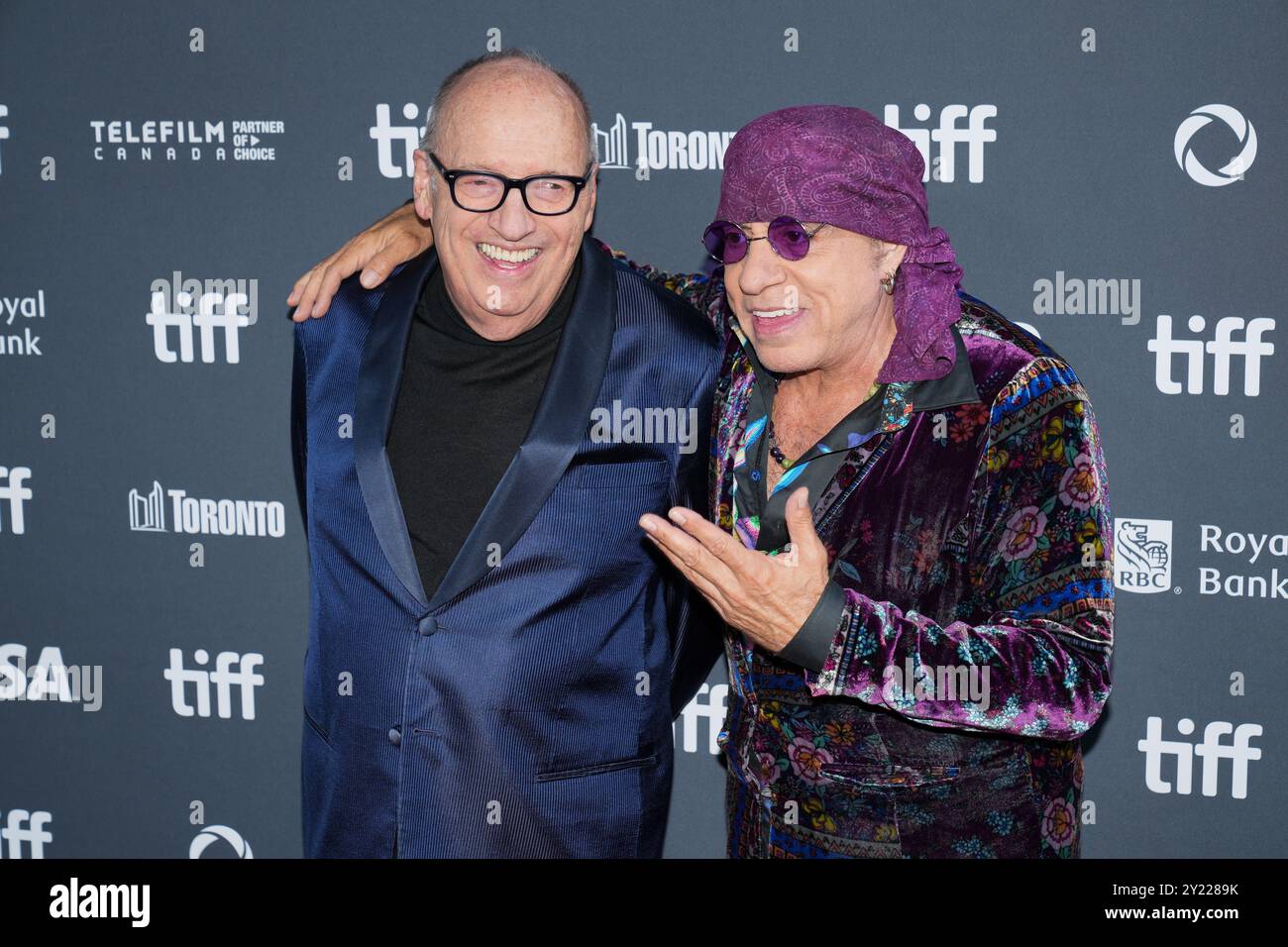 Toronto, Kanada. September 2024. Jon Landau und Steven Van Zandt nehmen ...
