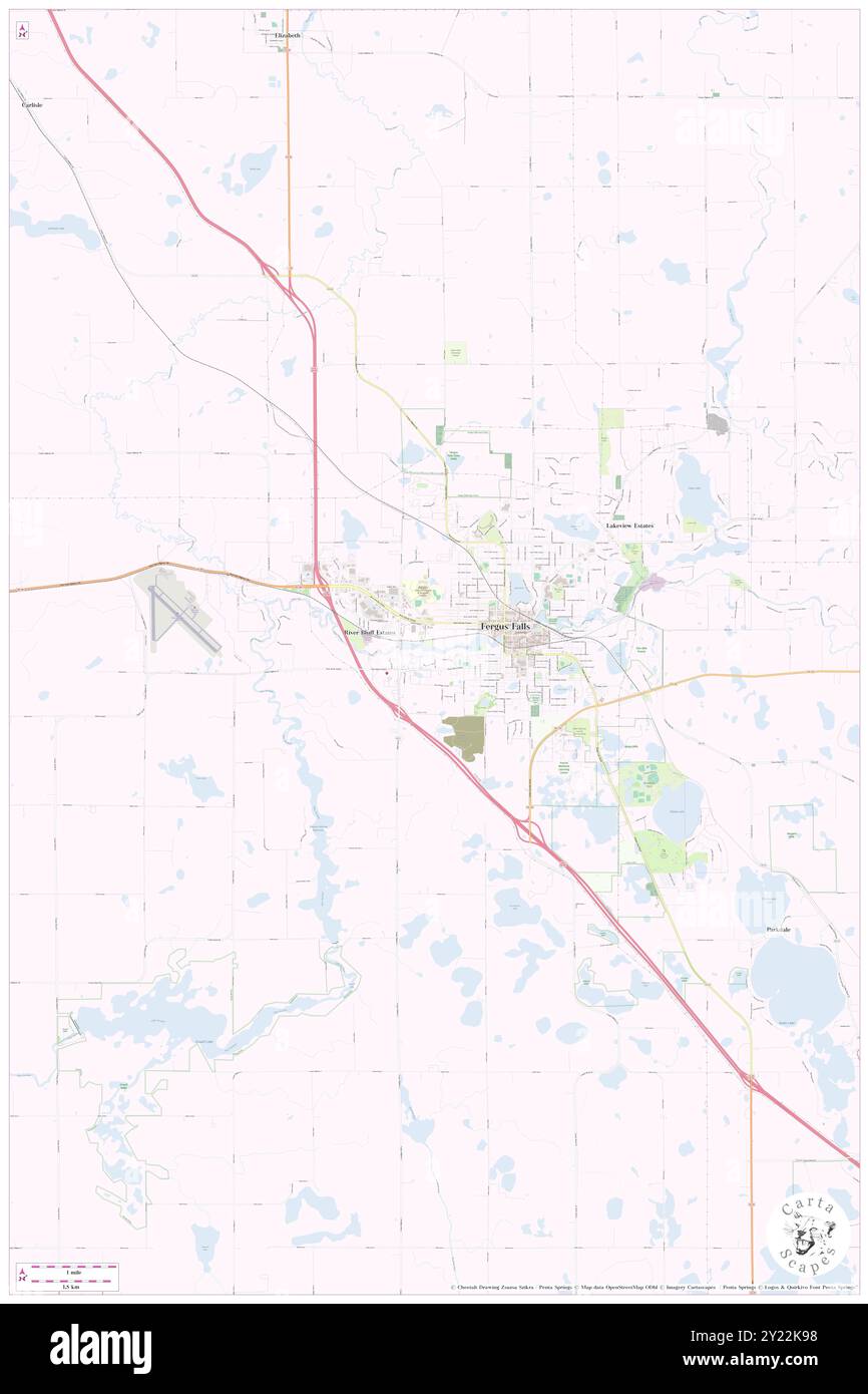 Fergus Falls, Otter Tail County, USA, USA, Minnesota, n 46 16' 58'', S ...