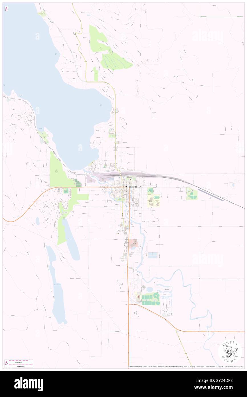 Whitefish, Flathead County, USA, USA, Montana, n 48 24' 39''', S 114 20' 15''', Karte ...