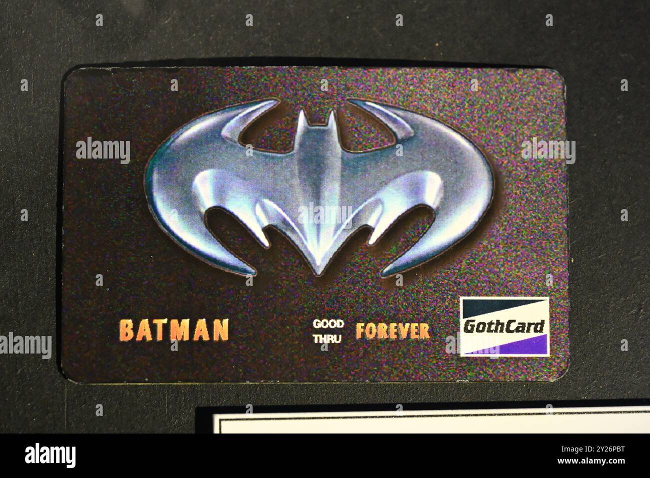 Bankkarte, wie sie von George Clooney als „Batman“ – Batman & Robin ...