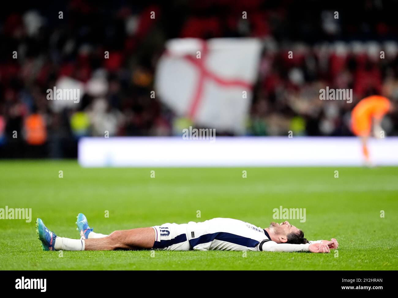 Der Englands Jack Grealish reagiert auf das B2-Spiel der UEFA Nations ...