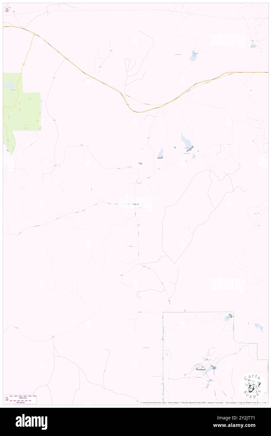 Okesa, Osage County, USA, Oklahoma, n 36 42' 46'', S 96 8' 4'', Karte ...