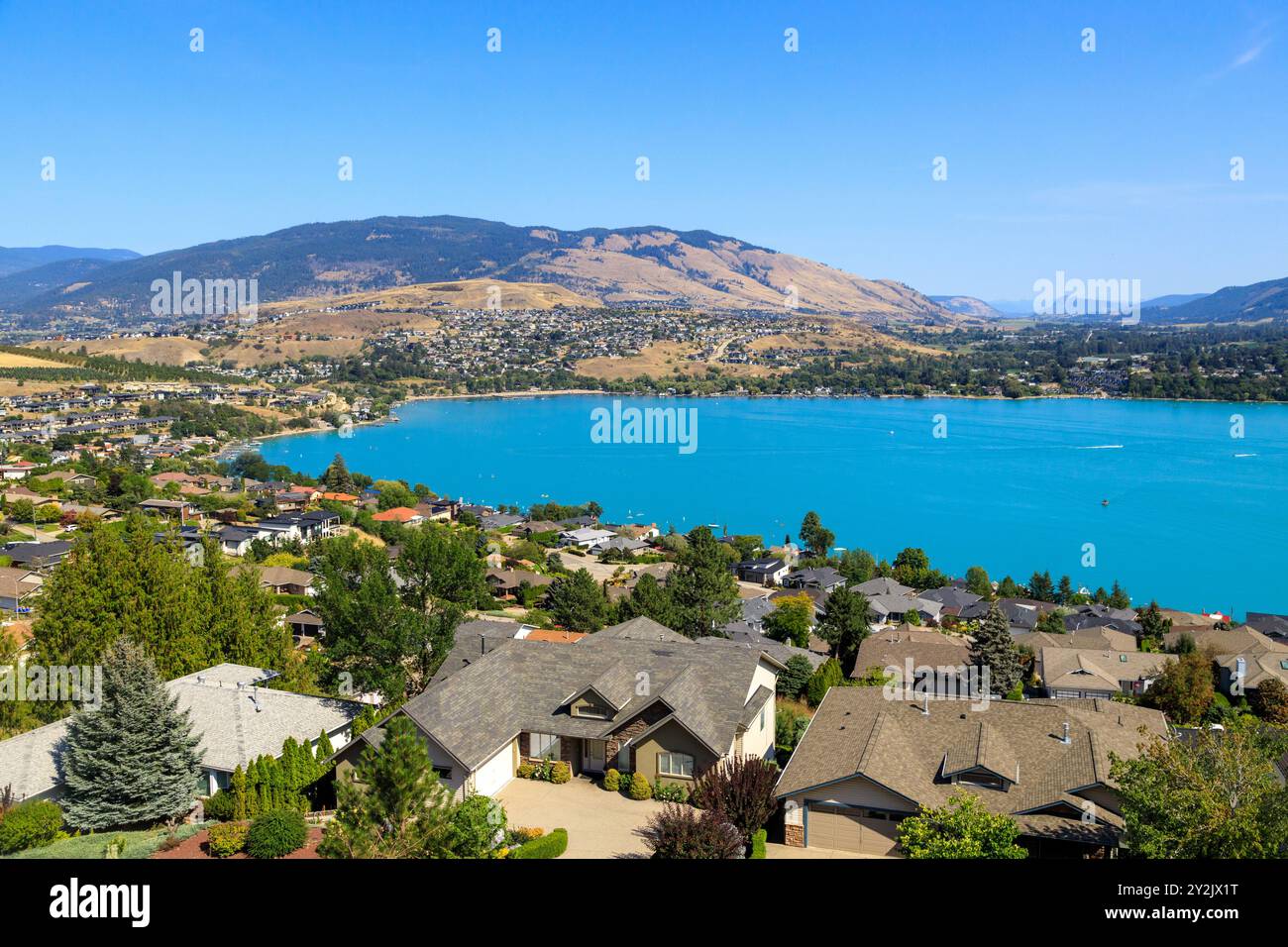 Blick auf Kalamalka Lake und Coldstream in der Nähe von Vernon, British ...