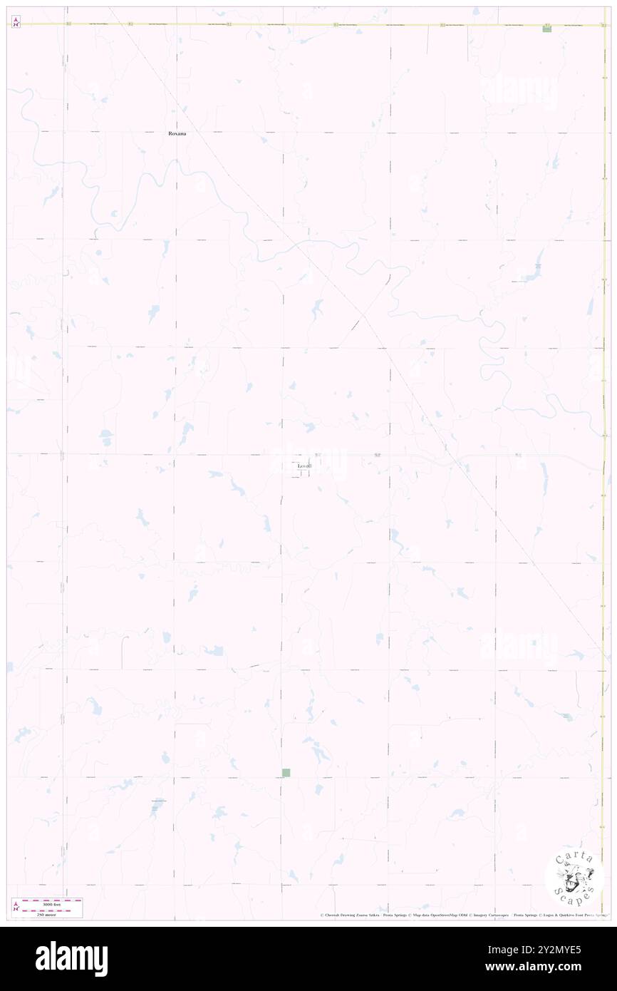 Lovell, Logan County, USA, Oklahoma, n 36 3' 25'', S 97 38' 7'', Karte ...