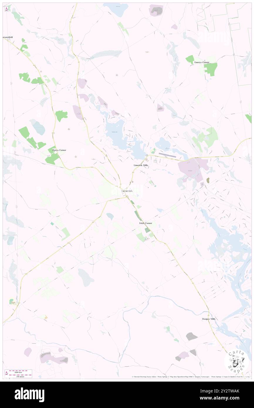 Limerick, York County, USA, Maine, n 43 41' 18'', S 70 47' 37'', Karte ...