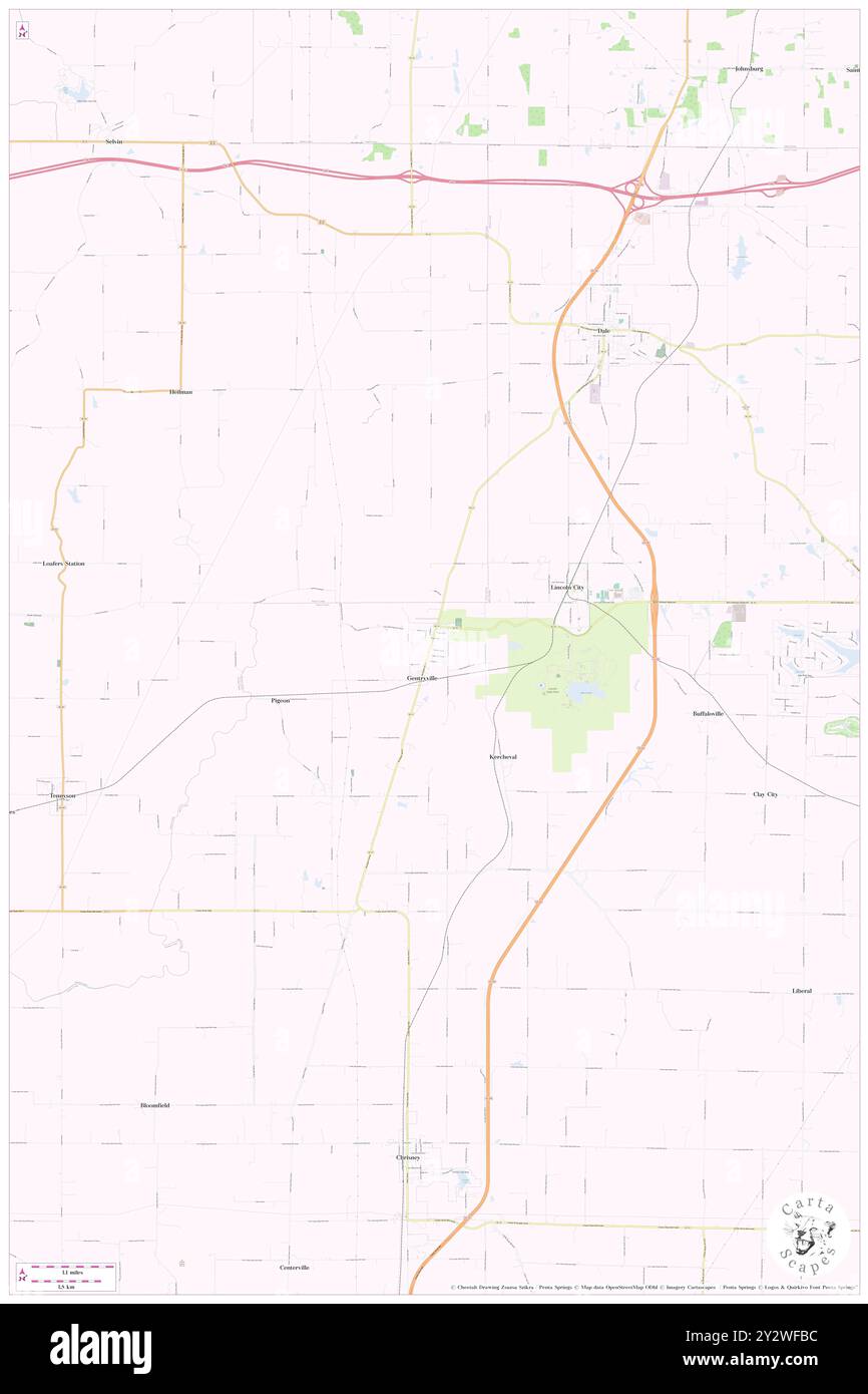 Gentryville, Spencer County, USA, USA, Indiana, n 38 6' 15'', S 87 1 ...