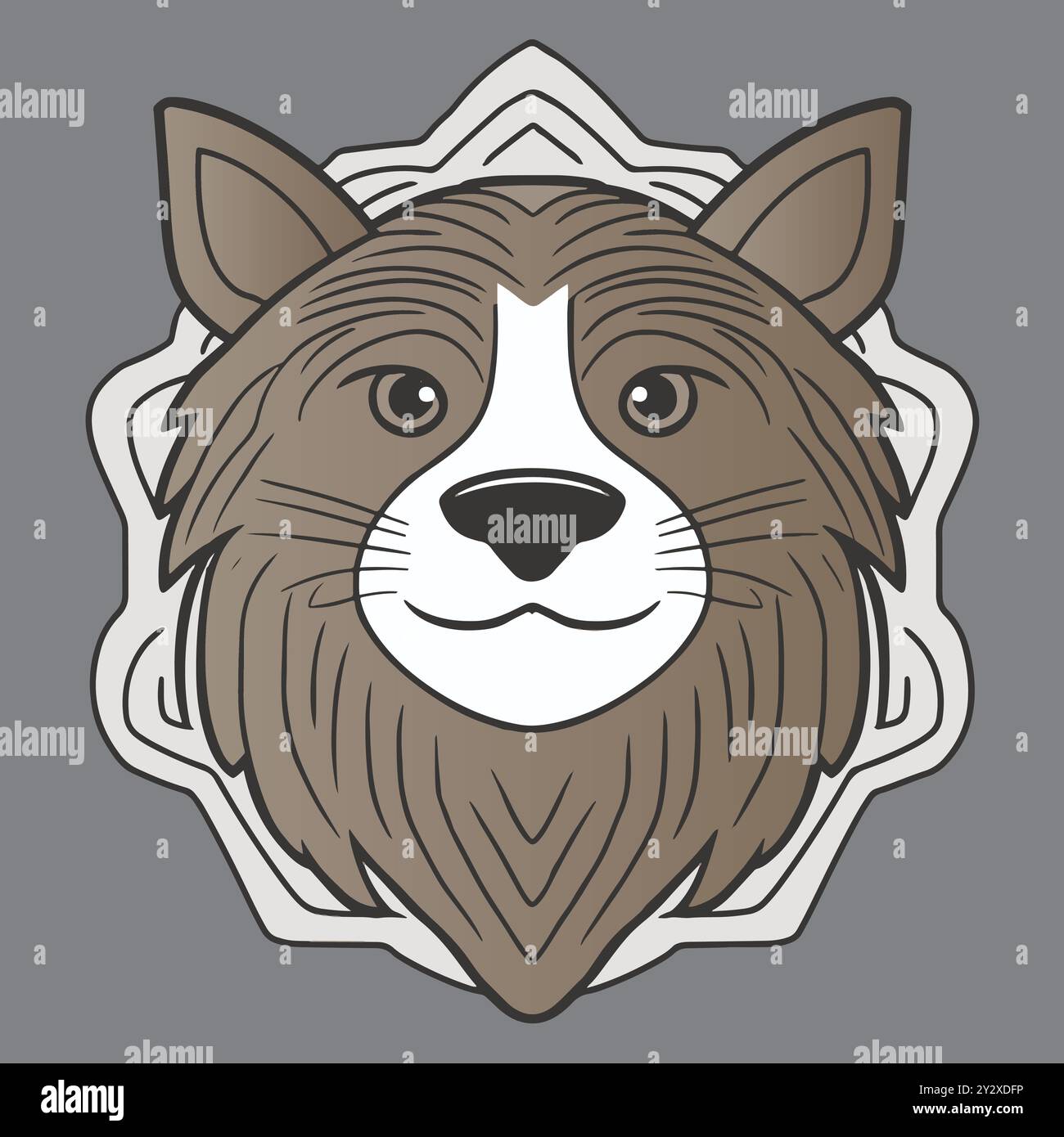 Wolfsgesicht kunstwerk Stock-Vektorgrafiken kaufen - Alamy