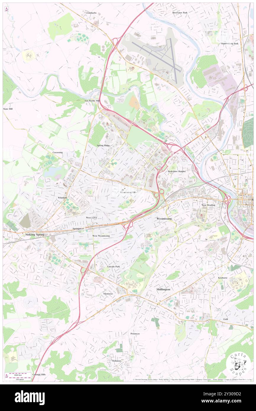 Wyomissing Hills, Berks County, USA, USA, Pennsylvania, n 40 20' 15 ...