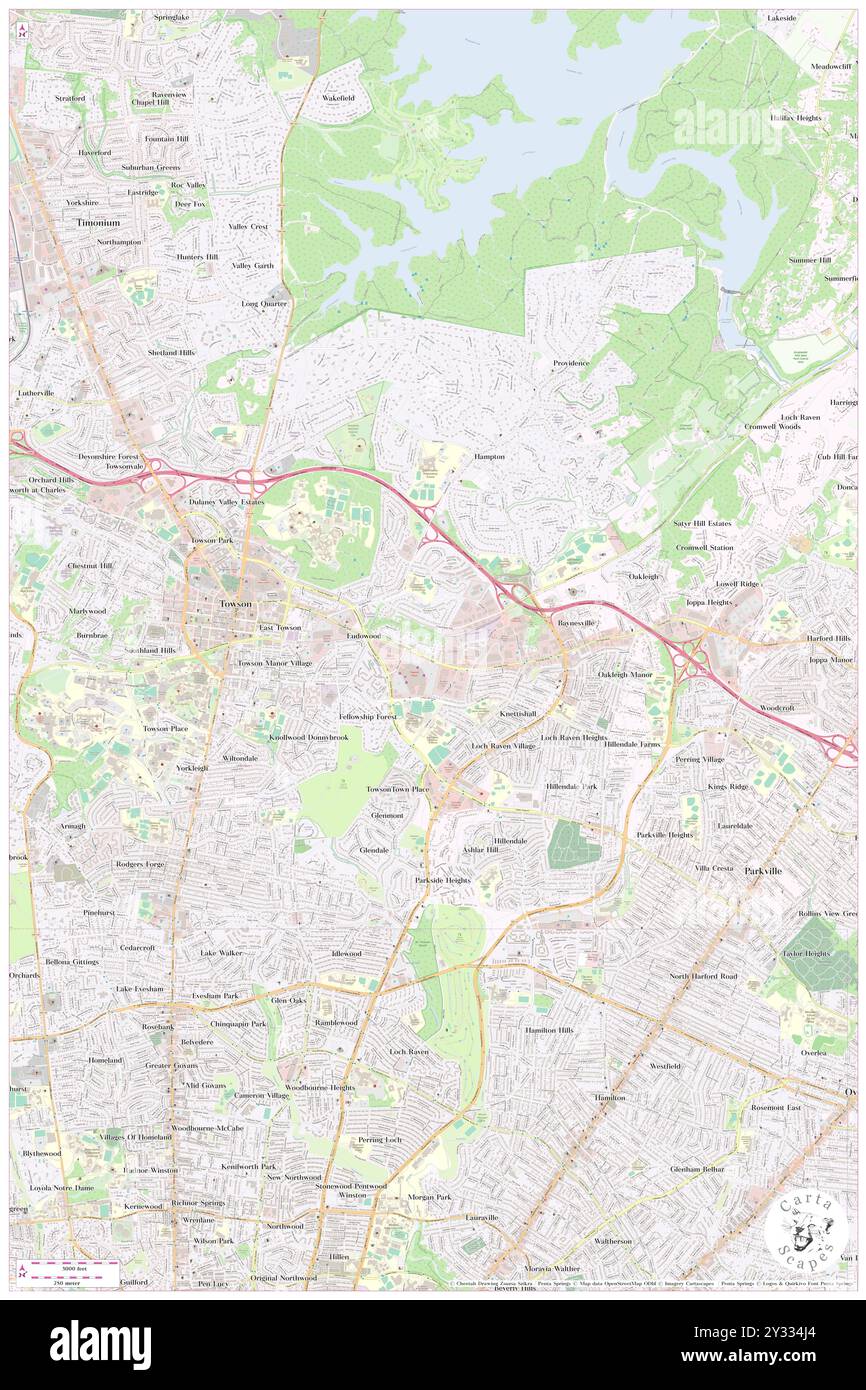 Towson Estates, Baltimore County, USA, USA, Maryland, n 39 23' 51'', S ...