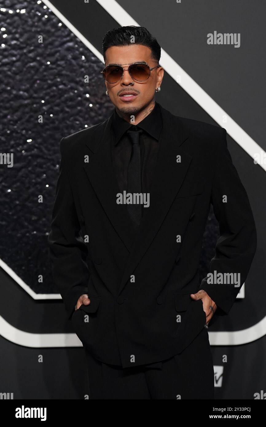 Ny. September 2024. Rauw Alejandro bei Ankunft für MTV VMAs 2024 ...