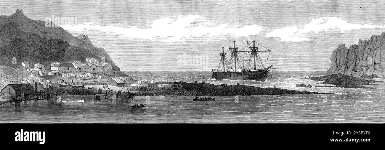 Wrack von H.M.S. Megaera, 1871. Ansicht, die die Position der Megaera ...
