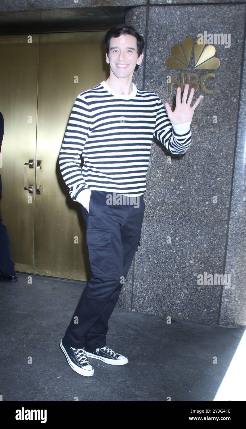 13. September 2024 Michael Urie bei MSNBC Morning Joe spricht über die ...