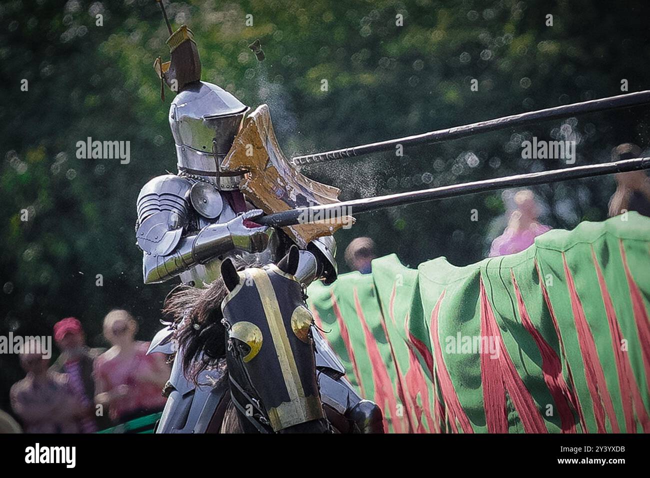 London, Großbritannien. September 2024. Grand Mittelalter Joust im Eltham Palace. Turnierspiele ...