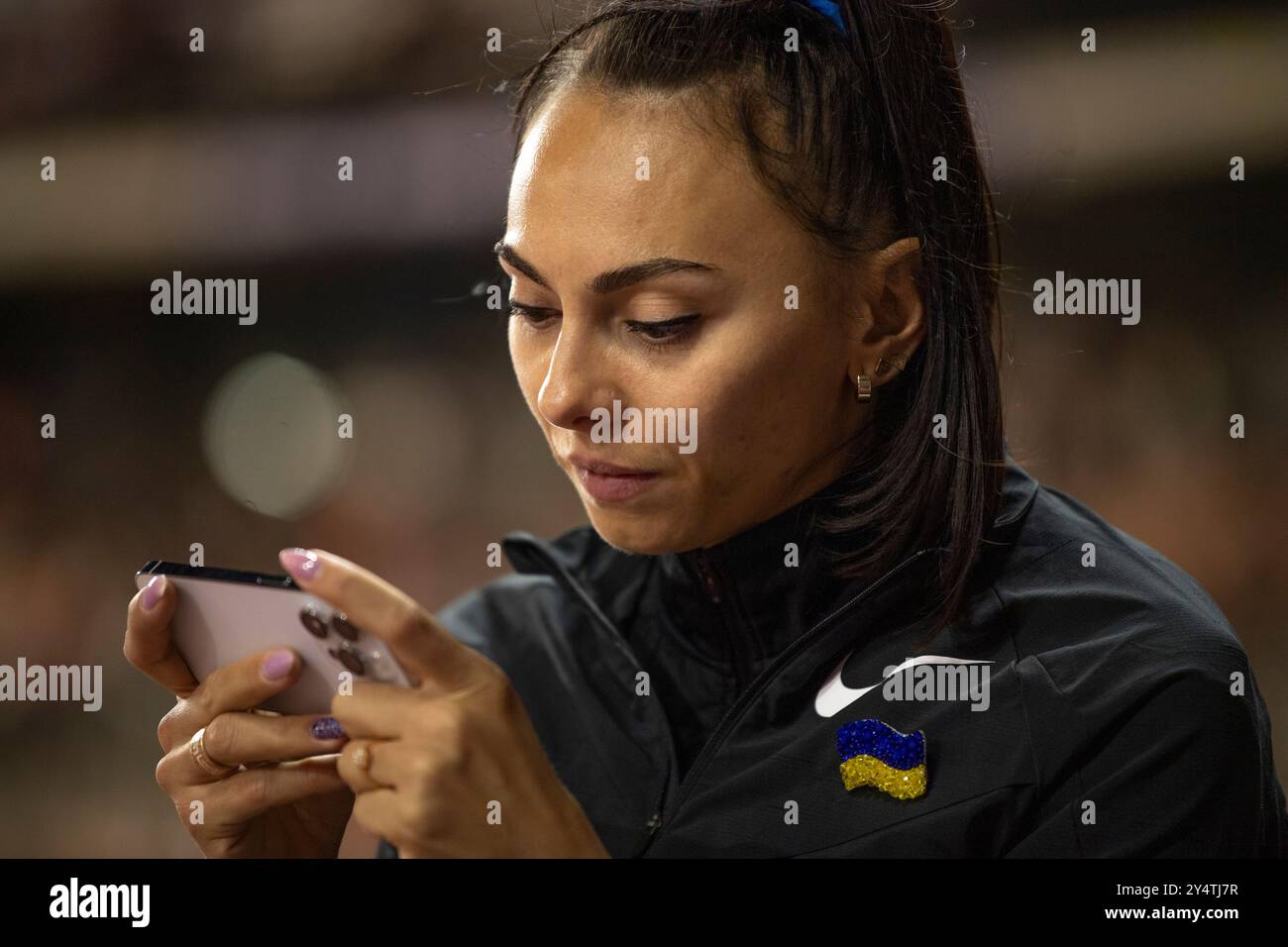 Iryna Geraschenko aus der Ukraine trat im Hochsprung der Frauen beim ...