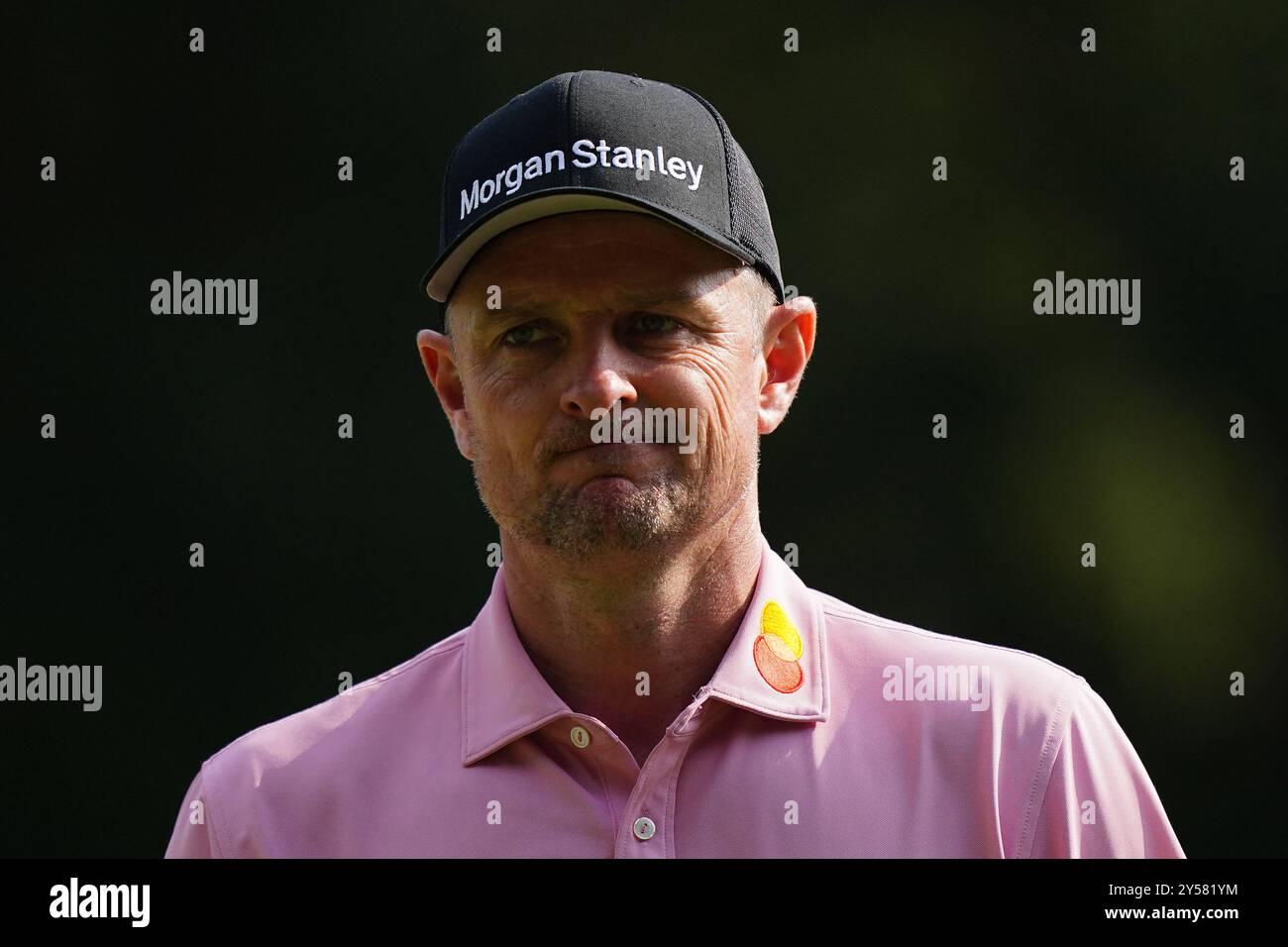 Der englische Justin Rose am zweiten Tag der BMW PGA Championship 2024 ...