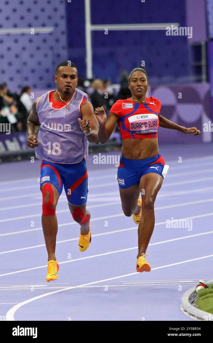 Omara DURAND ELIAS & Guide Yuniol KINDELAN VARGAS aus Kuba im 100-m-T12 ...