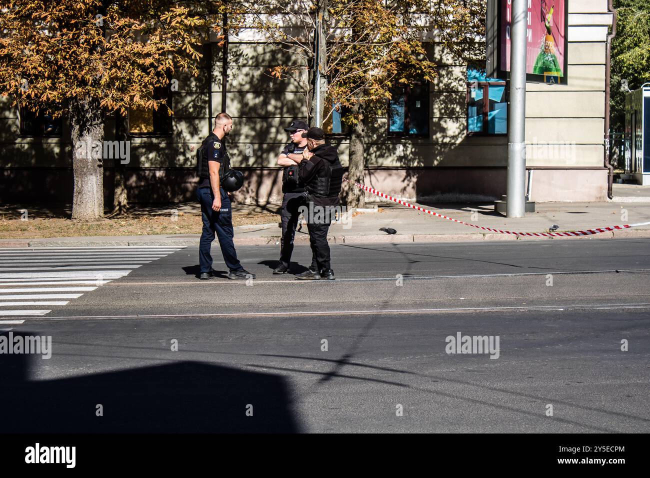 Charkiw, Ukraine, 21. September 2024 nach dem russischen Angriff auf ...