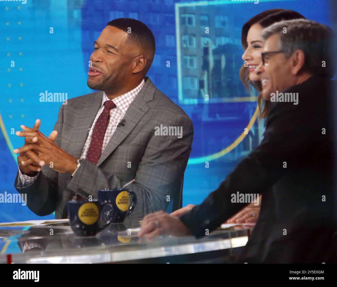 20. September 2024 Michael Strahan, Rebecca Jarvis, George ...
