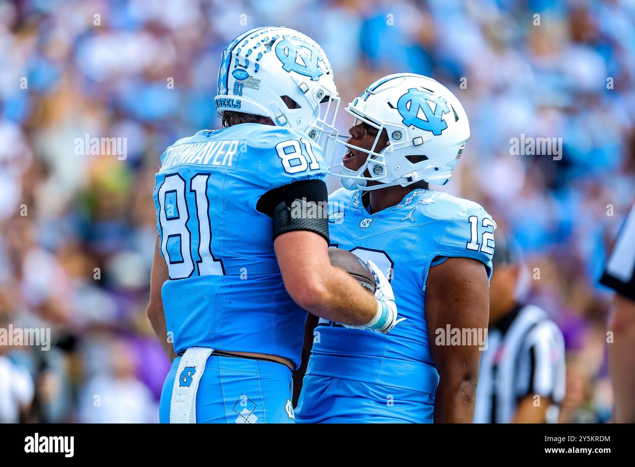 21. September 2024: North Carolina Senior John Copenhaver (81) feiert ...