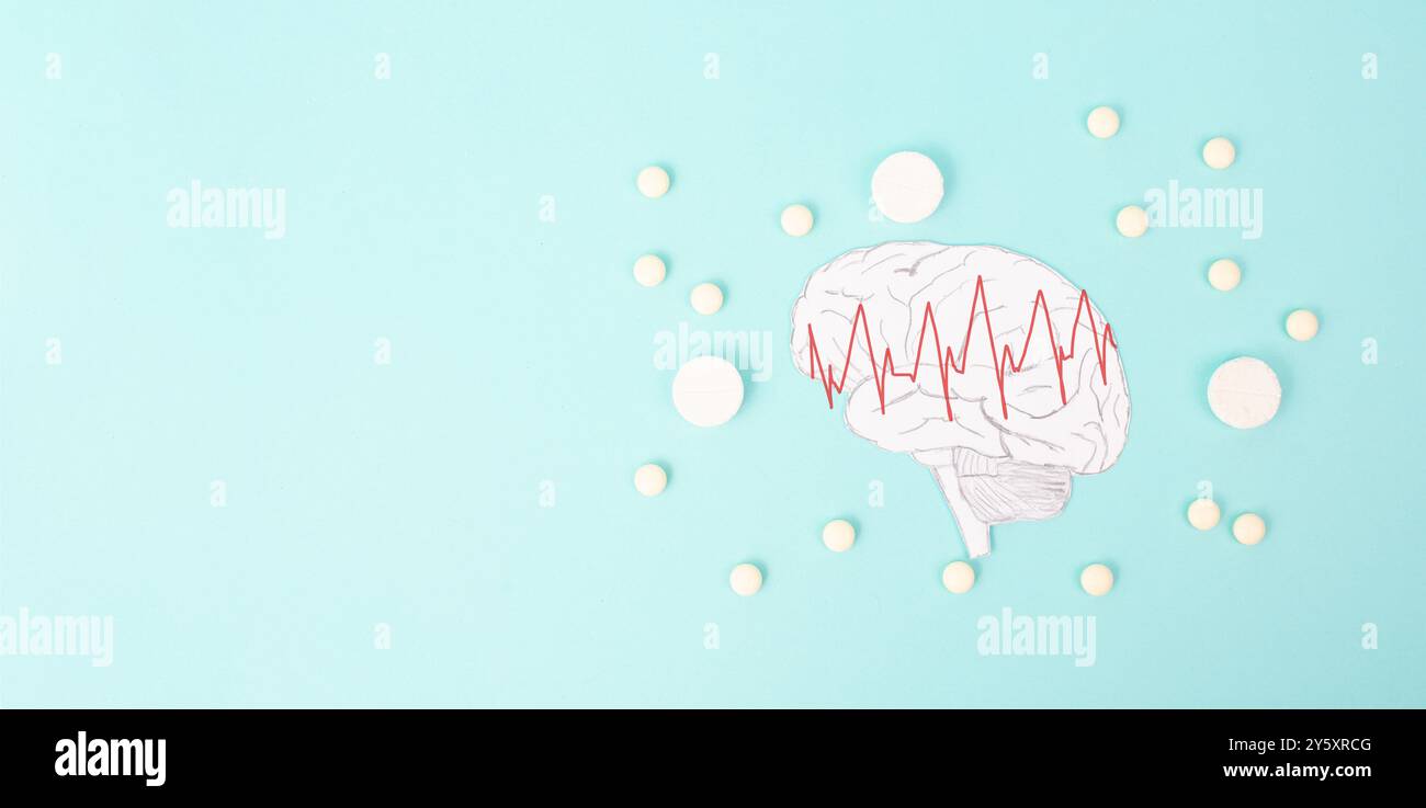 Gehirn mit Pillen, Hirnvenenthrombose, Parkinson-Krankheit, psychische ...