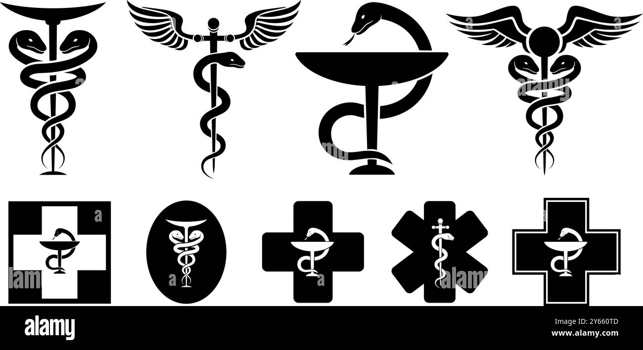 Medical Snakes Logo. Schlange Apotheke Arzt oder Medizin Krankenhaus ...