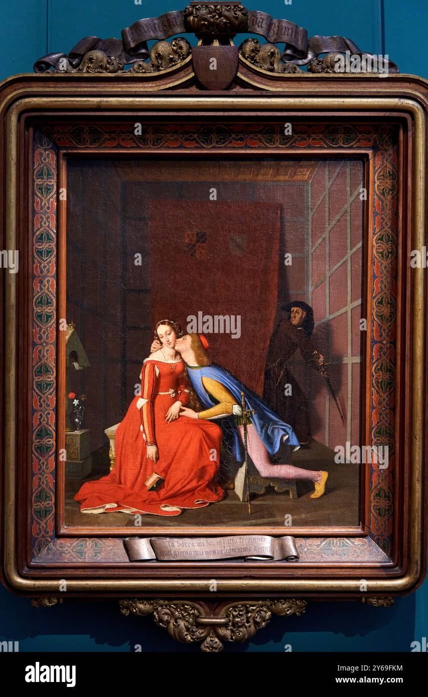 Gianciotto entdeckt Paolo und Francesca, 1819, Öl auf Leinwand, Jean ...